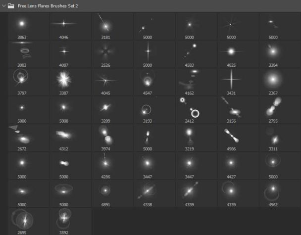 Free 51 Lens Flares Photoshop Brushes Vol-2 - Light Photoshop Brushes