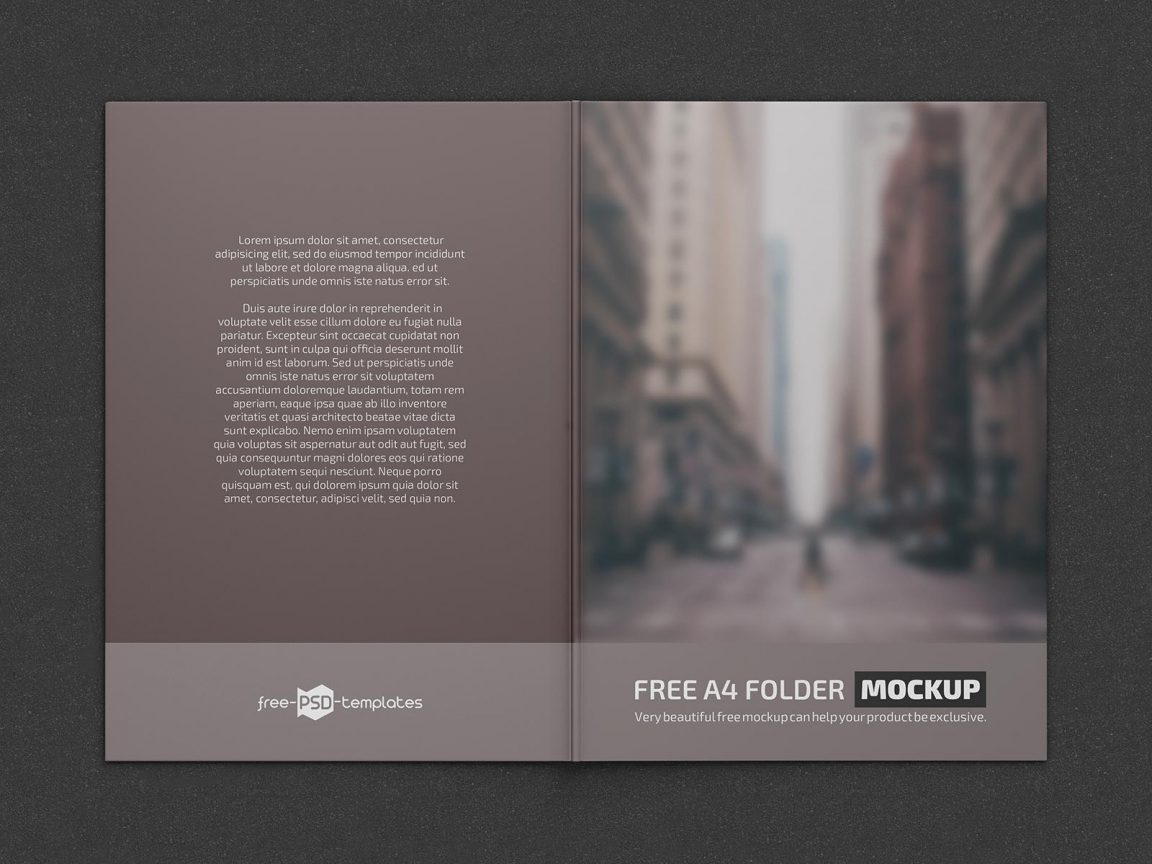Free A4 File Folder Mockup Set - PsFiles