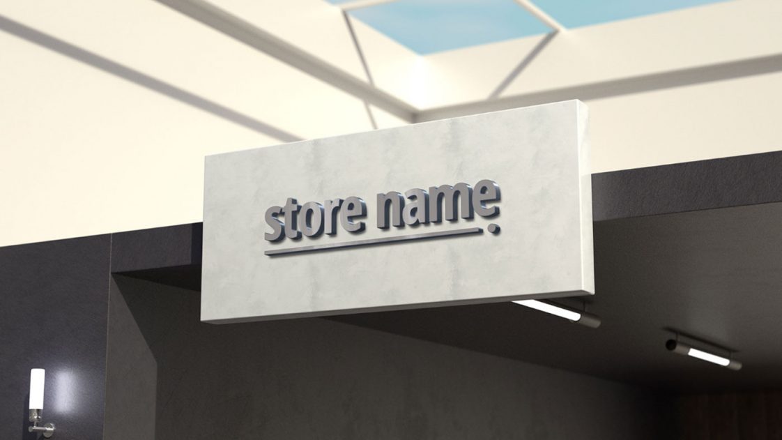 Free Free Shop Signage Mockup PSD - Free Best PSD FIles