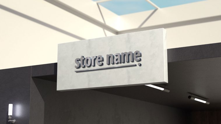 Free Free Shop Signage Mockup PSD - Free Best PSD FIles
