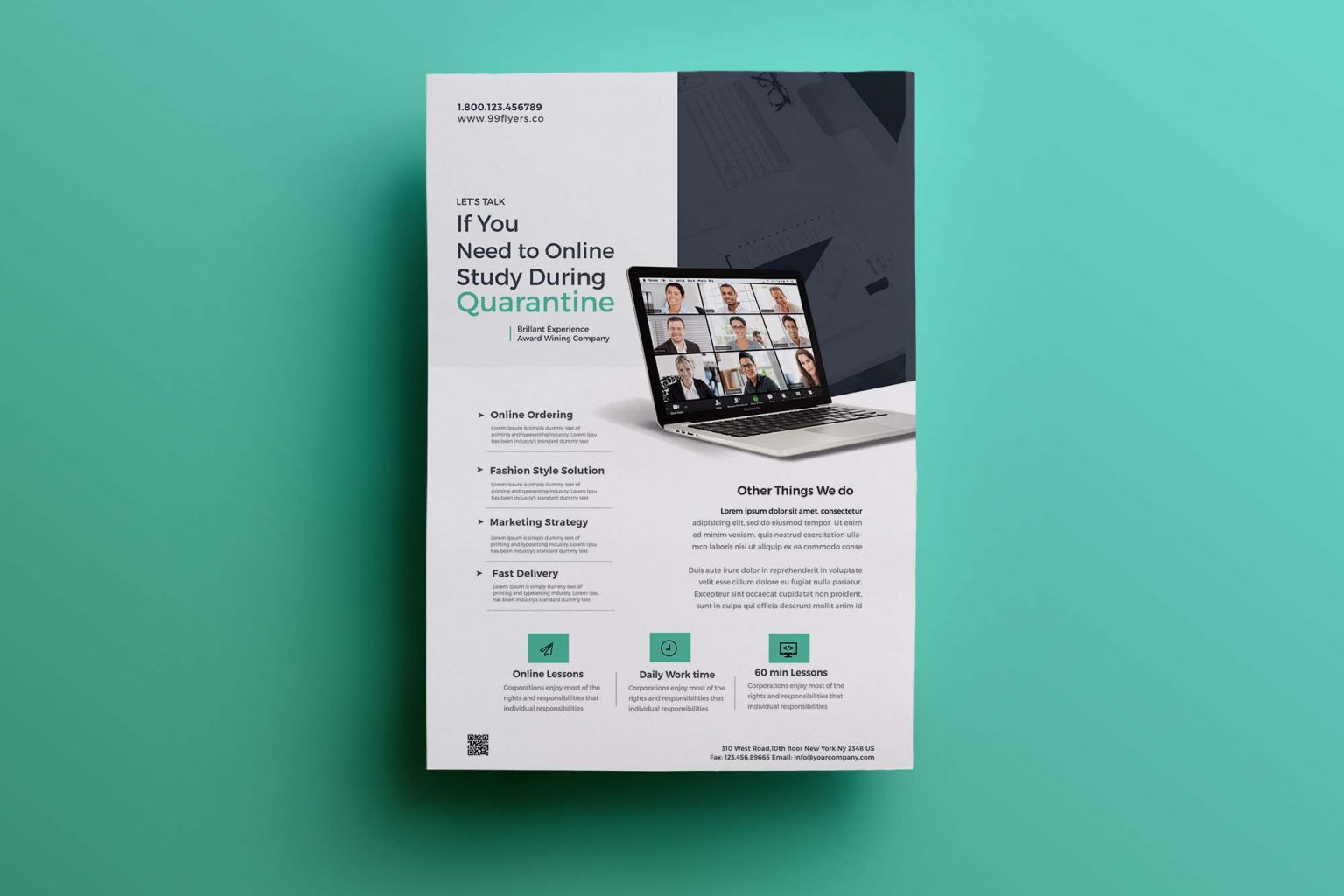 Online Learning Flyer Free PSD Template - PsFiles