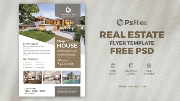 Properties for Sale Real Estate Free PSD Flyer - PsFiles