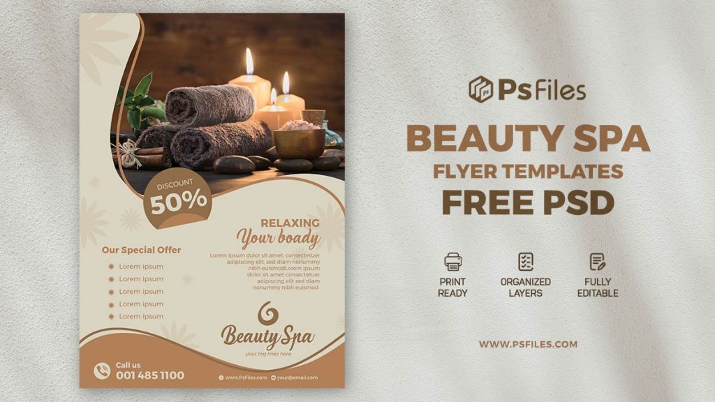 Luxury Beauty Spa Free PSD Flyer - PsFiles