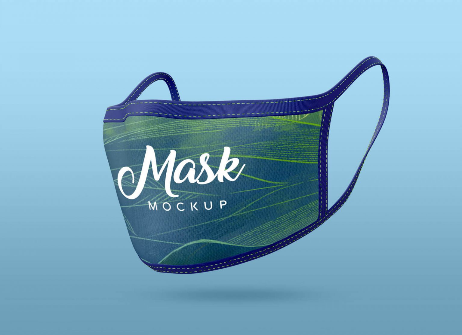 Free Handmade Cloth Face Mask Mockup PSD - PsFiles