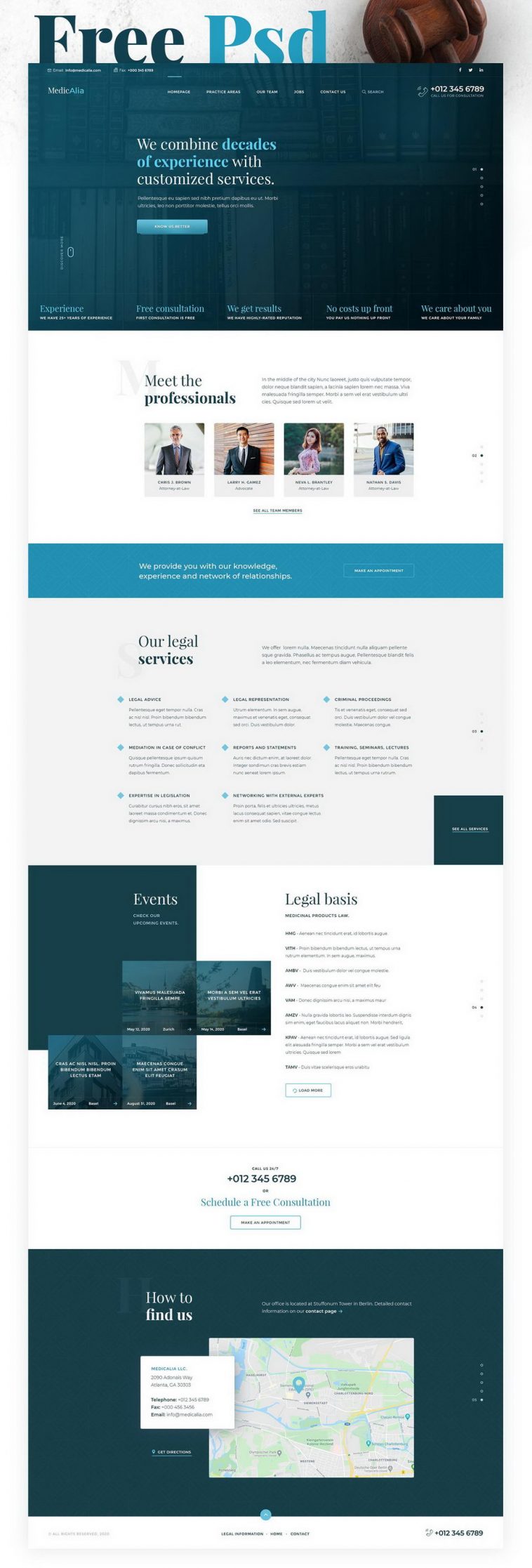 Medicalia Law Website Template PSD - Free PSD Templates | PsFiles