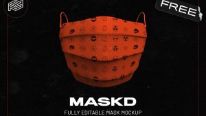 Free Front view Face Mask Mockup PSD - PsFiles