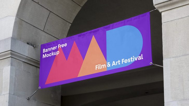 Free Large Building Banner Mockup PSD - PsFiles