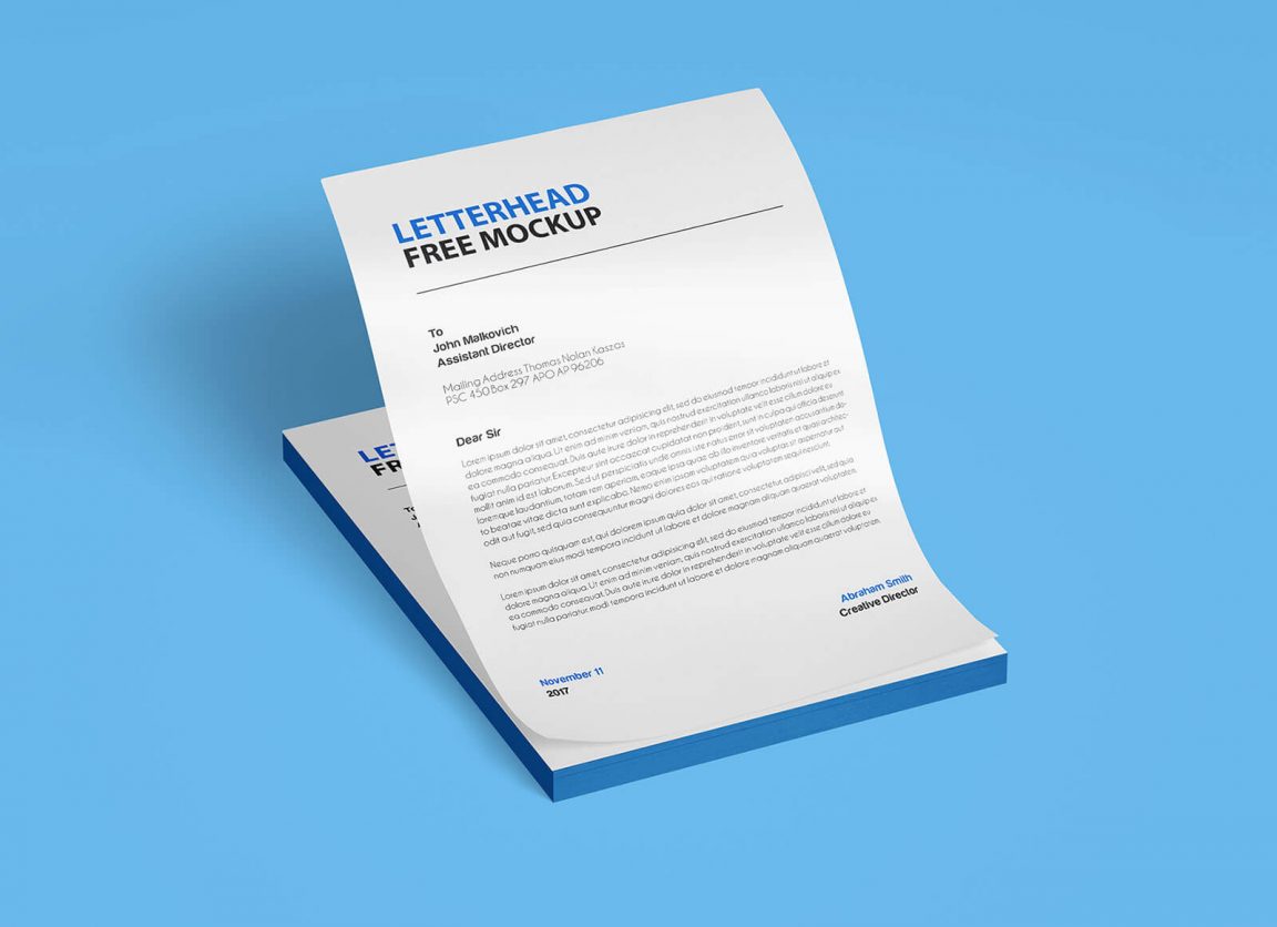 Free A4 Size Paper Flyer/Letterhead Mockup Set - PsFiles