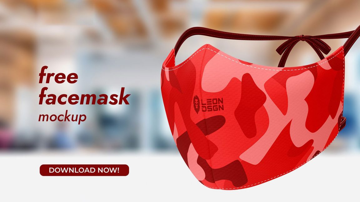 Free Fabric Face Mask Mockup Free PSD - PsFiles