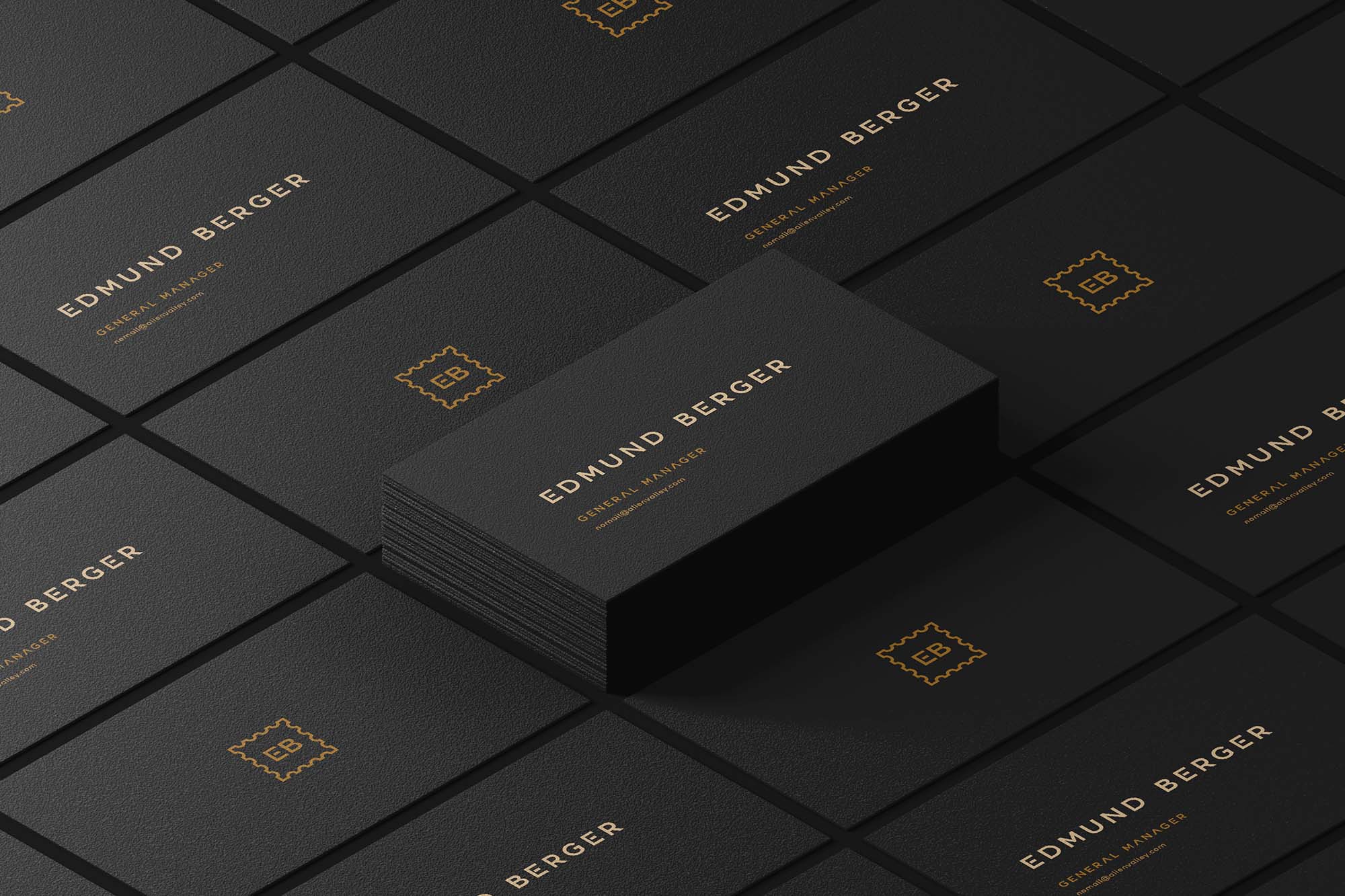 Free Dark Texture Paper Business Card Mockup PSD - PsFiles
