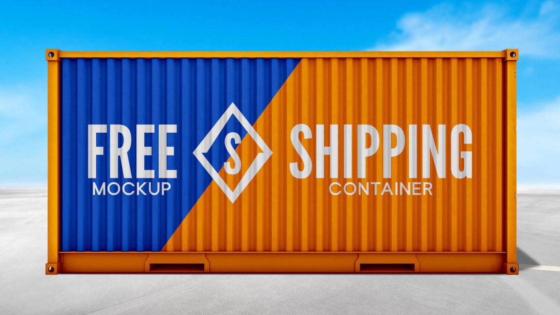 Free Shipping Containers Mockup PSD - PsFiles