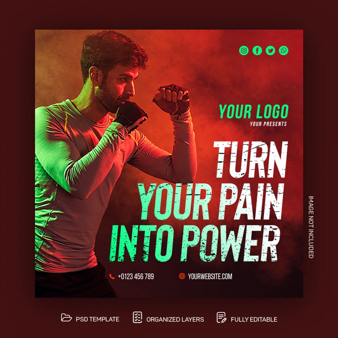 Social Media Post Template for Sports Club | Free PSD File - PsFiles