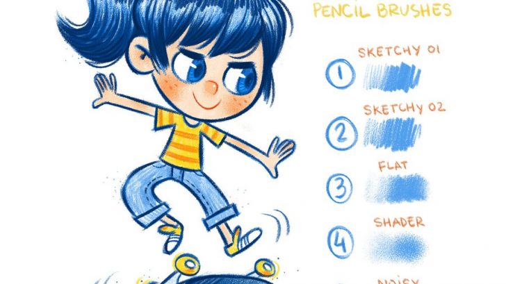 8 Free Pencil Brushes For Photoshop - PsFiles