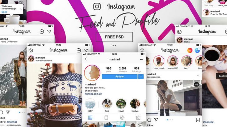 Free Instagram Live Mockup PSD - PsFiles