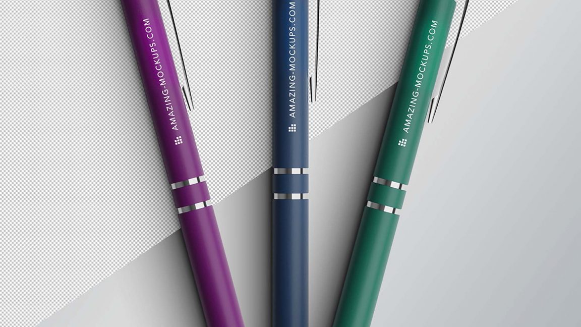 Free Pen Mockups PSD 5 set - PsFiles
