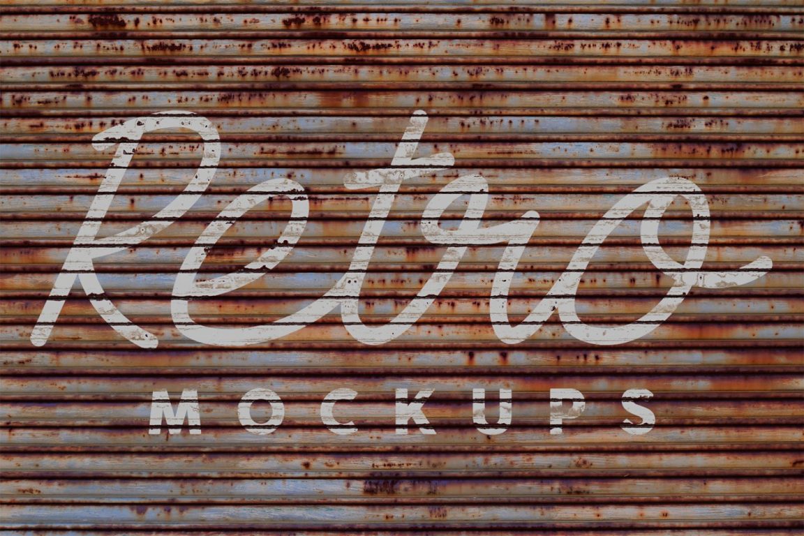 3 Grunge Wall Retro PSD Text Mockups - PsFiles