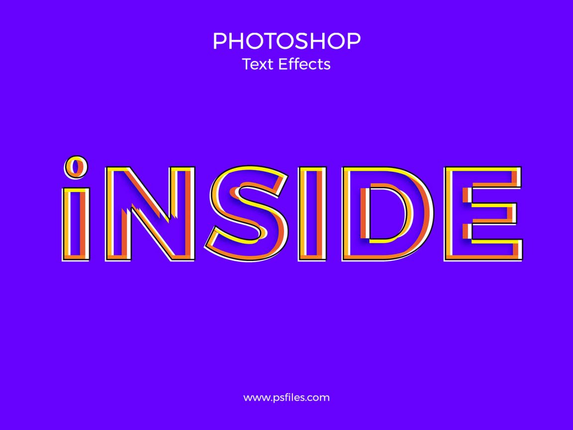 Free Inside Color Text Effect PSD - Free Photoshop Files | PsFiles