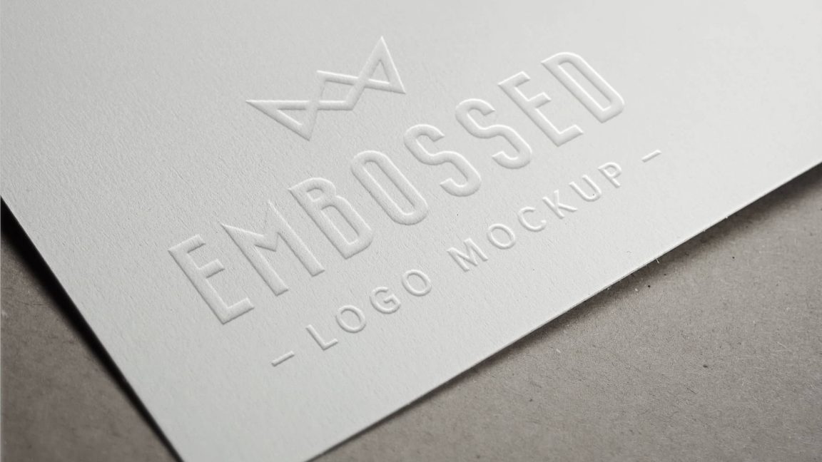 Free Curved Paper Logo Mockup PSD PSD - PsFiles
