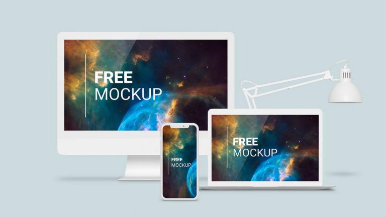 Free Multiple Screens Website Design Mockup PSD- PsFiles