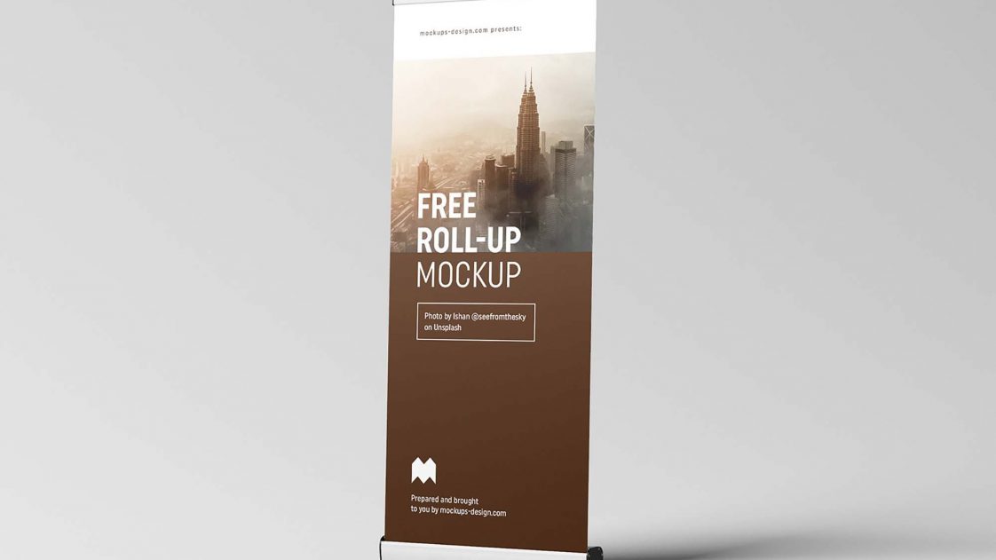 Free PSD Banner Roll-Up Stand Mockup PSD - PsFiles