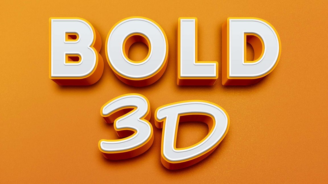 Free 90s Style 3D Text Effect PSD Template - PsFiles