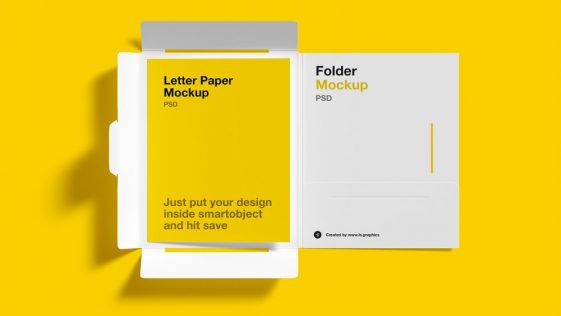Free Office File Folder Free Mockup PSD set - PsFiles