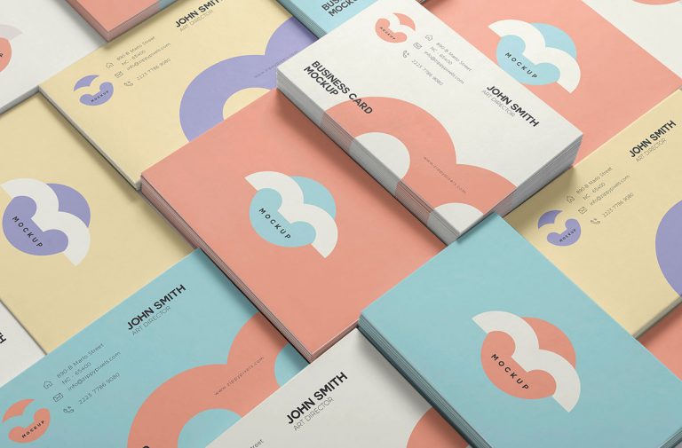 Free Name Card MockUp PSD - PsFiles