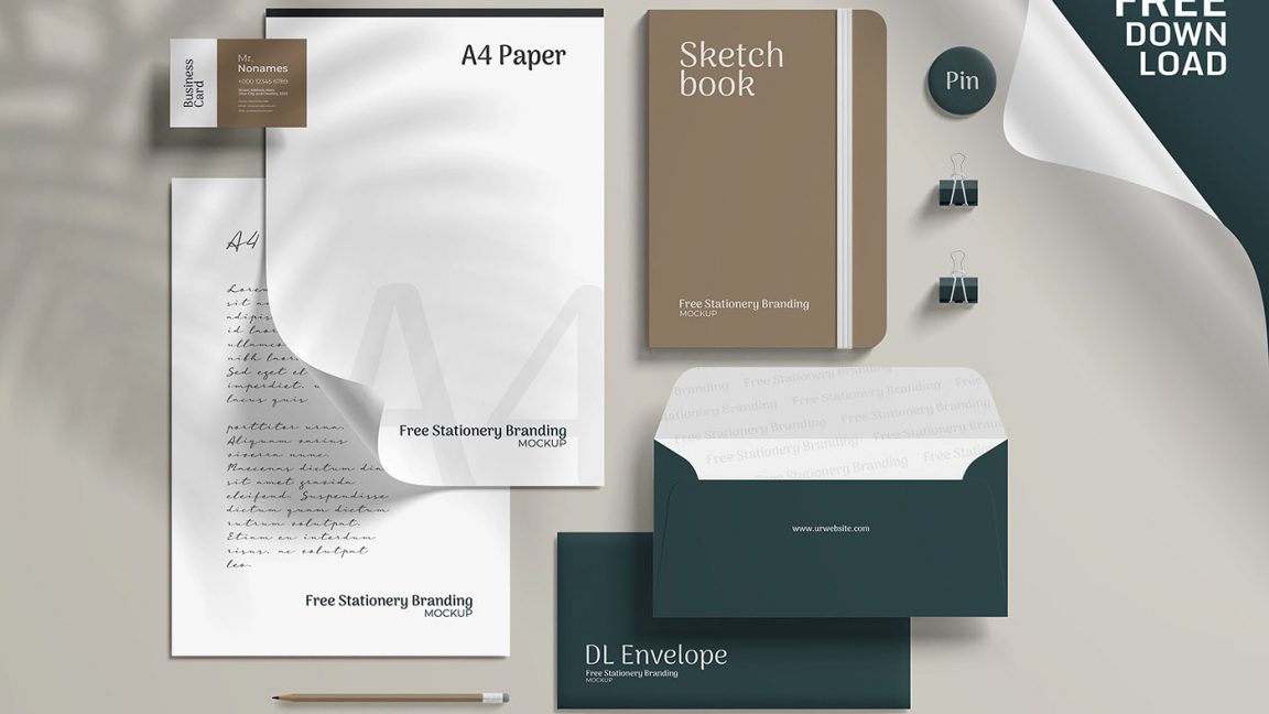 Free Basic Stationery Mockup PSD - PsFiles