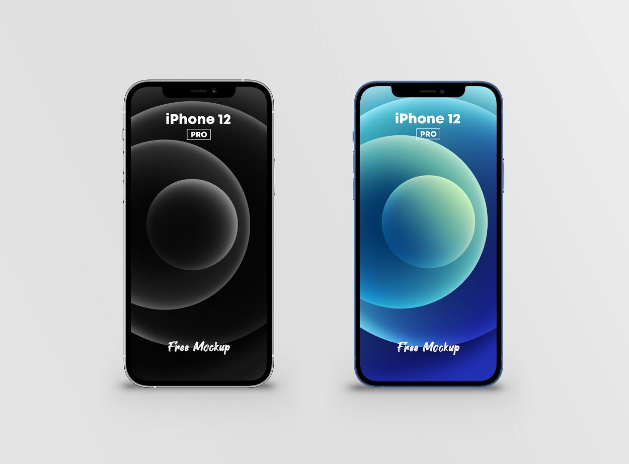 Free Free iPhone 12 Pro Mockups PSD (2 Colors) PSD - PsFiles