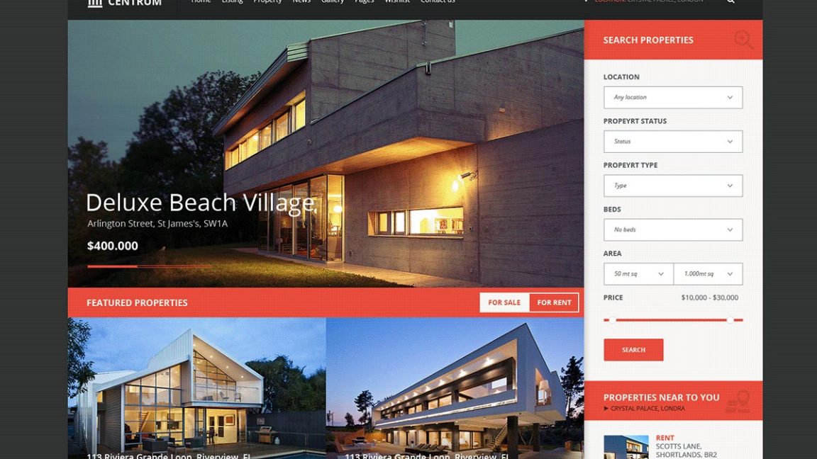 Real Estate Website Template PSD - PsFiles