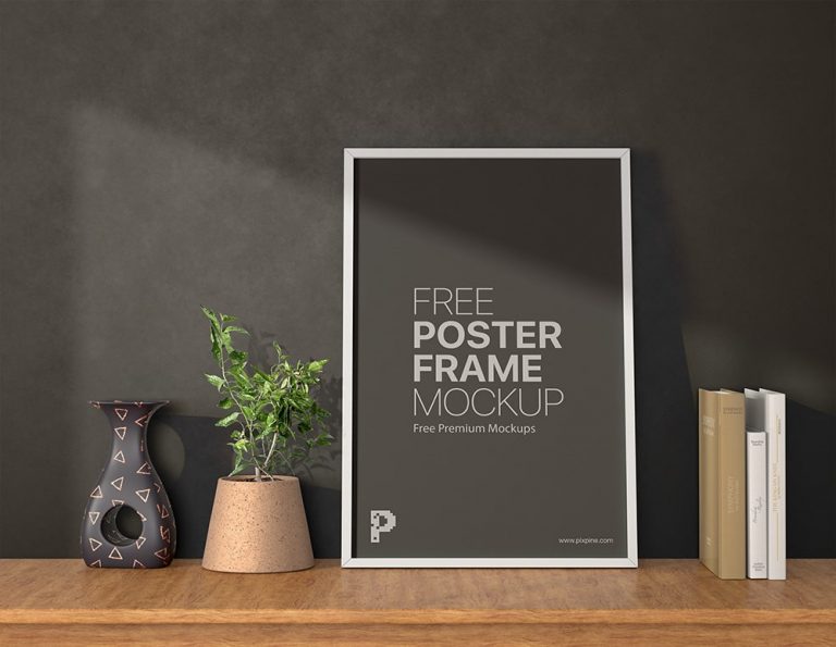 Free Indoor Poster Frame Mockup PSD - PsFiles