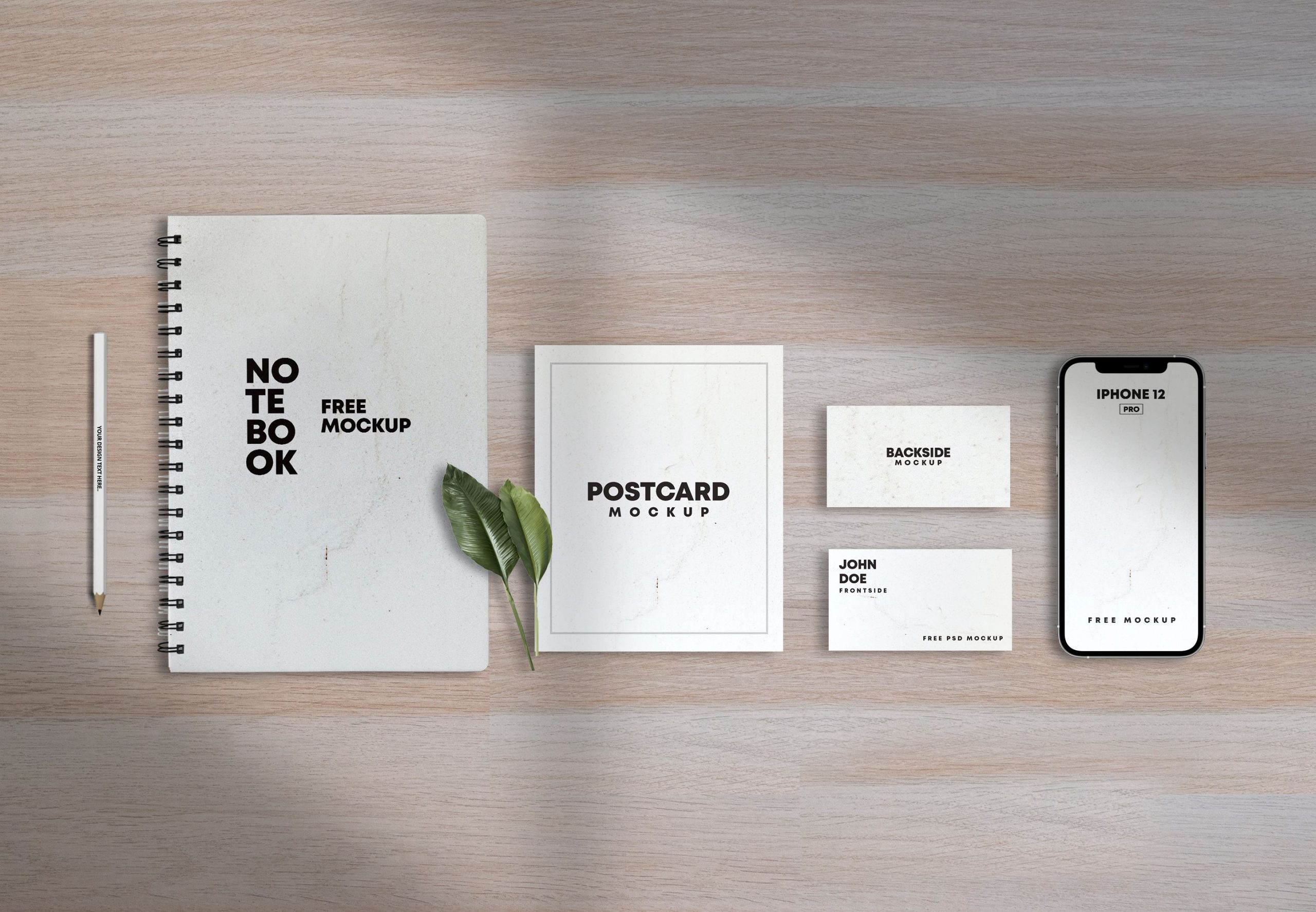 Free Basic Office Stationery Mockup PSD - PsFiles