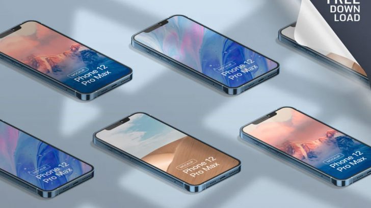 Free iPhone 12 Pro Max Mockup PSD - PsFiles