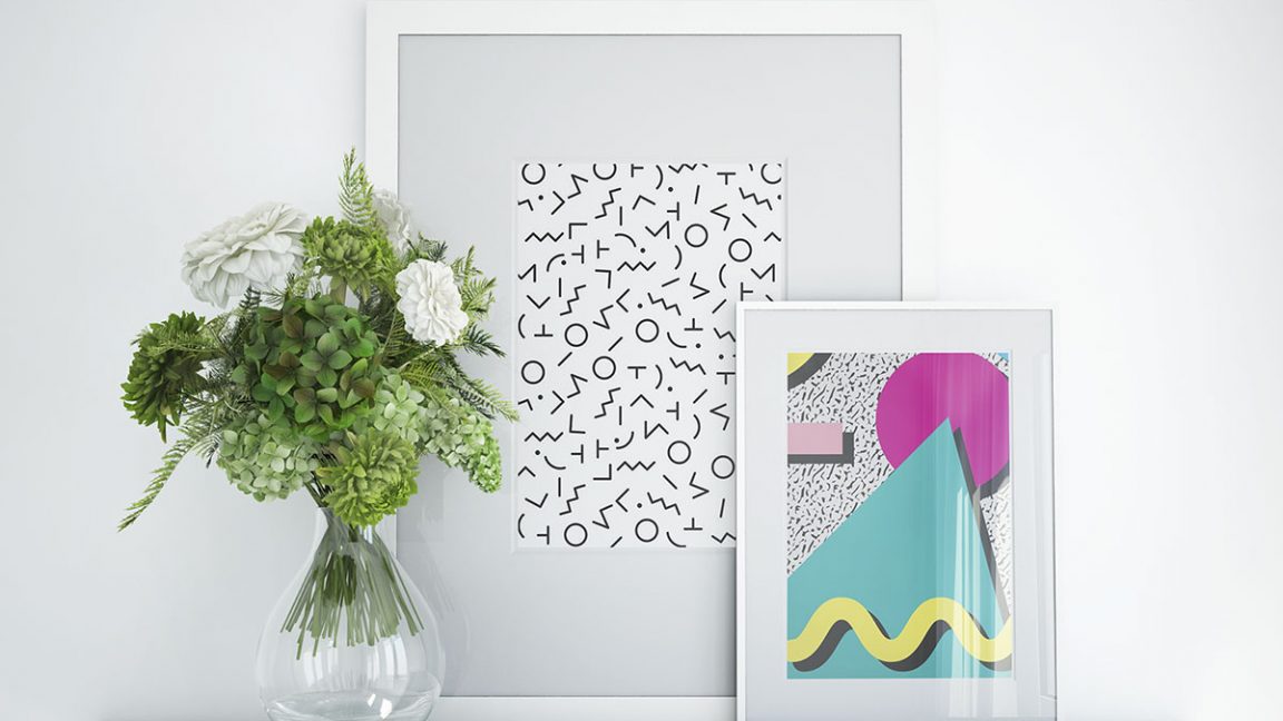 7 Free Poster Frame Mockups PSD set - PsFiles