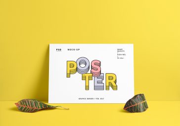Free Free Poster Mockup PSD (Portrait & Landscape) - PsFiles
