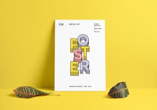 Free Free Poster Mockup PSD (Portrait & Landscape) - PsFiles
