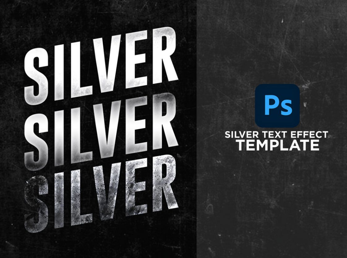 Simple Silver and Grunge Text Effects PSD for Free - PsFiles
