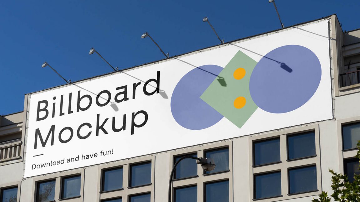 Free Spectacular Corner Billboard Outdoor Advertising Mockup PSD - PsFiles