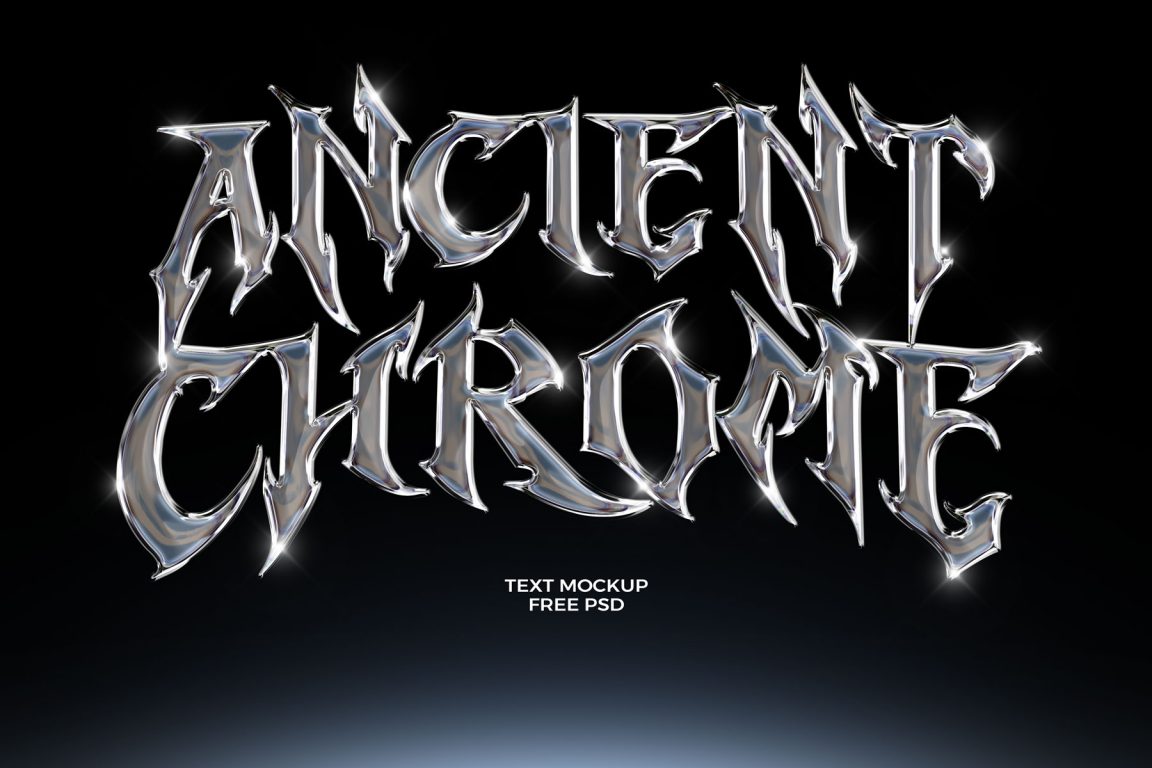 Free Chrome Movie Title Text Effect PSD - PsFiles