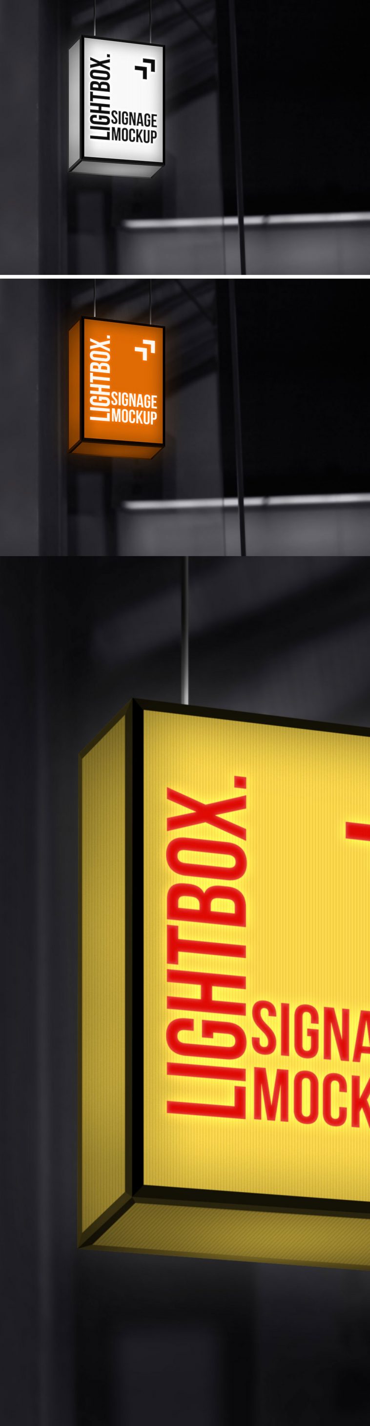 LightBox Logo Sign Mockup PSD - PsFiles