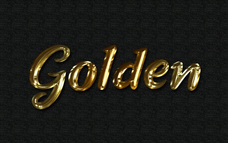 Free Photoshop Golden Text Effect - PsFiles