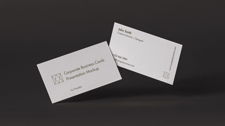 Free Grid Business Cards Mockup PSD - PsFiles