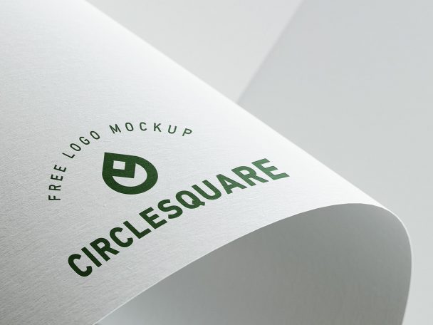 5 Free Paper Logo Mockup PSD Set PSD - PsFiles