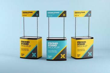 Free Promo Stand Mockup 3 Set - PsFiles