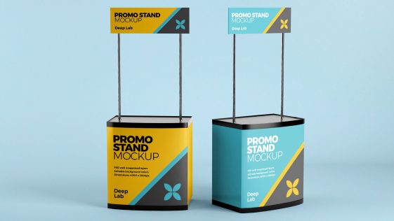 Free Trade Stand Mockup 3 PSD Templates - PsFiles