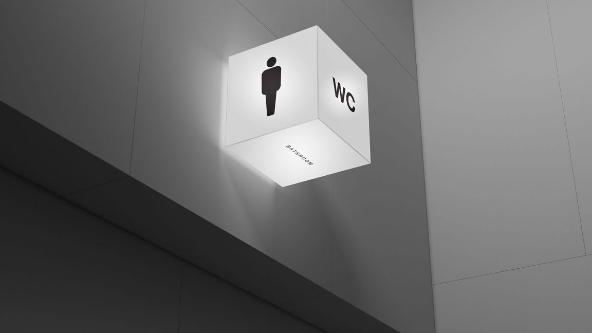 Free Octagon Backlit Signage Mockup PSD - PsFiles