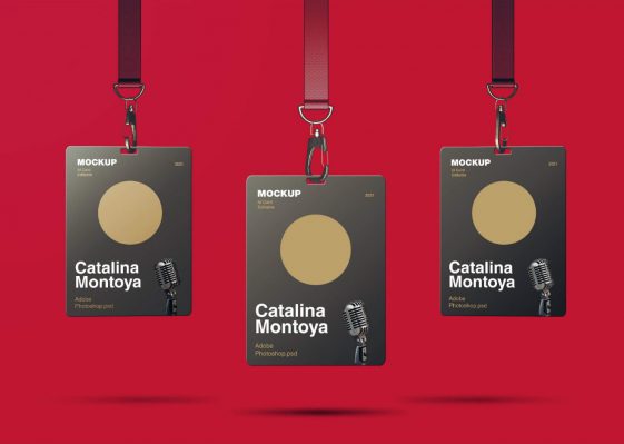 Free Hanging ID Card Mockup PSD - PsFiles