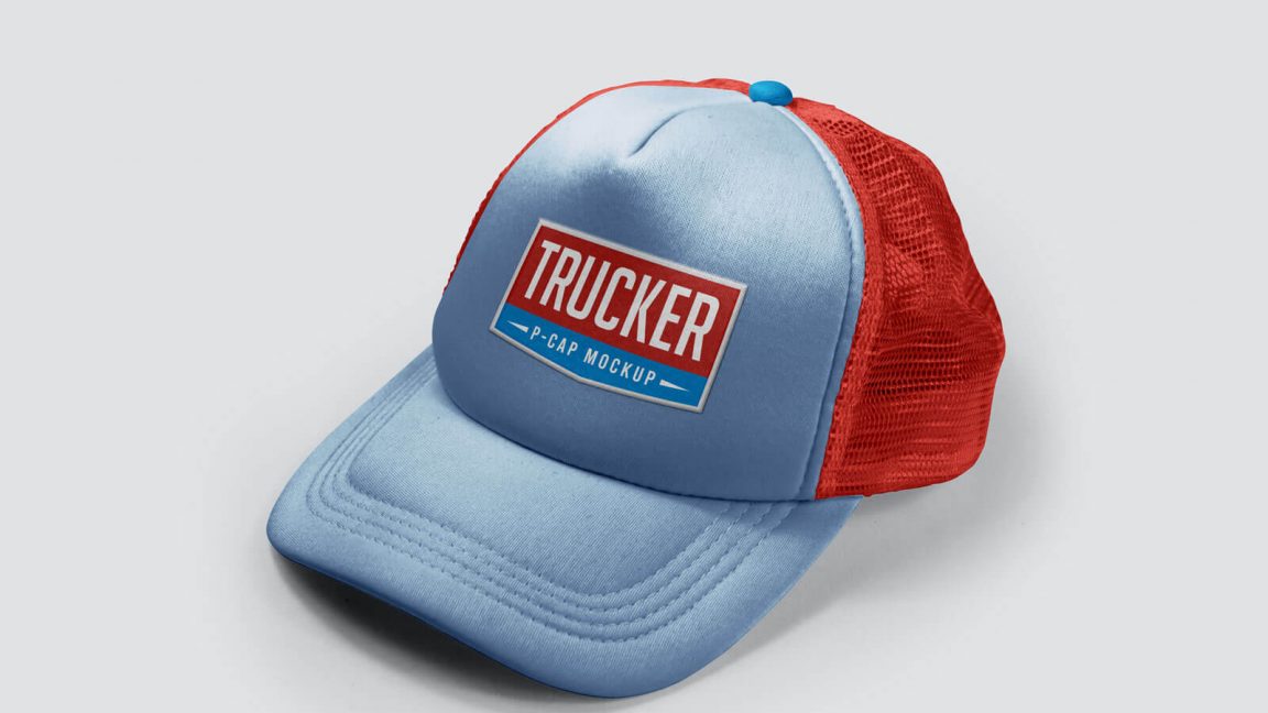 Polyester Mesh Breathable Baseball P-Cap Mockup - PsFiles