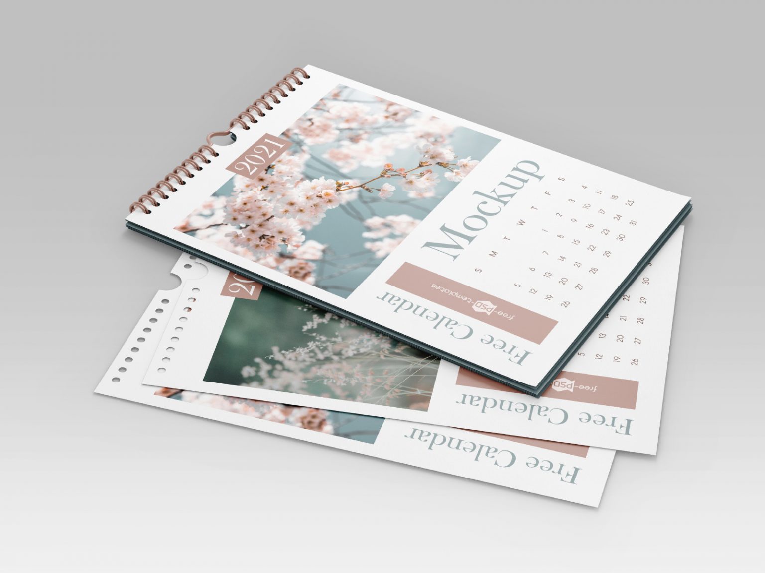 Free Portrait Wall Calendar Mockups PSD set - PsFiles