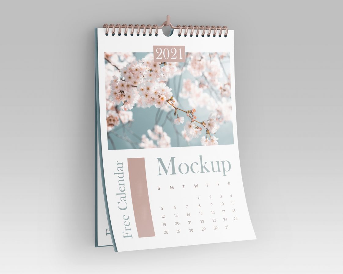 Free Portrait Wall Calendar Mockups PSD set - PsFiles